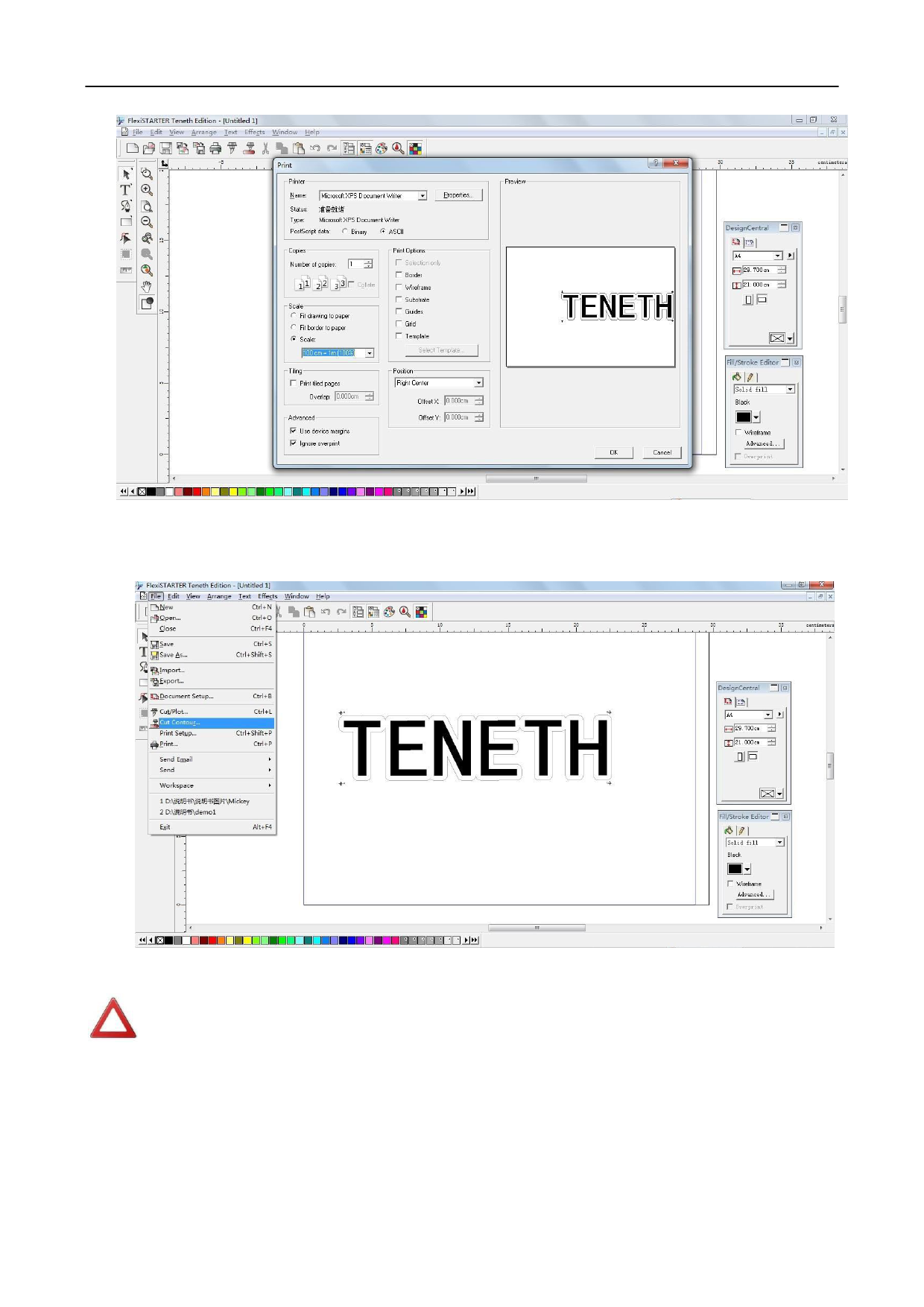 8 Load the printed sheet on the plotter and click file (Page 39 / 49) V-Smart User Manual (2013 ...
